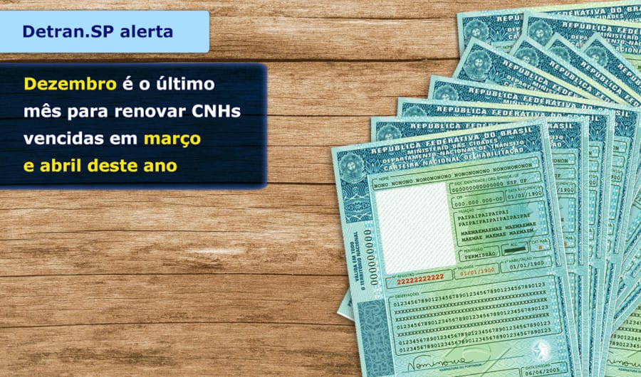 SP: dezembro é o último mês para renovar CNHs vencidas em março e abril ...